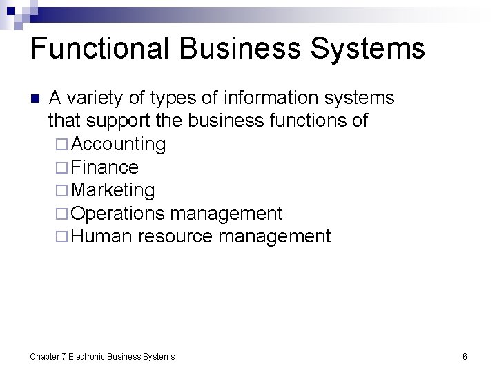 Chapter 7 Electronic Business Systems Author OBrien Transaction