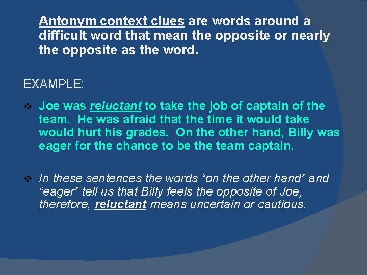 Context Clues What Are They Context clues are