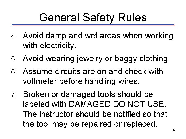 Classroom Laboratory Safety Digital Electronics Classroom Laboratory Safety