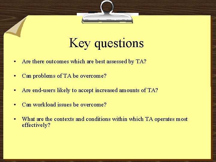 Teacherled assessment TA Implications for qualifications and assessment