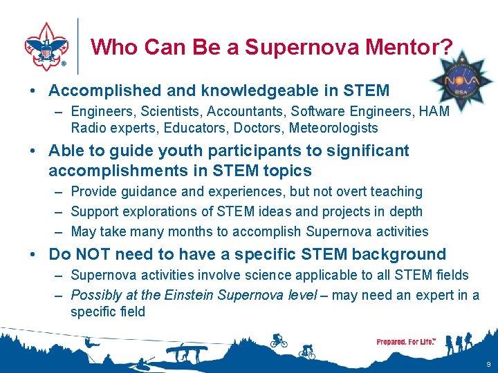 BSA STEM NOVA Counselor and SUPERNOVA Mentor Training