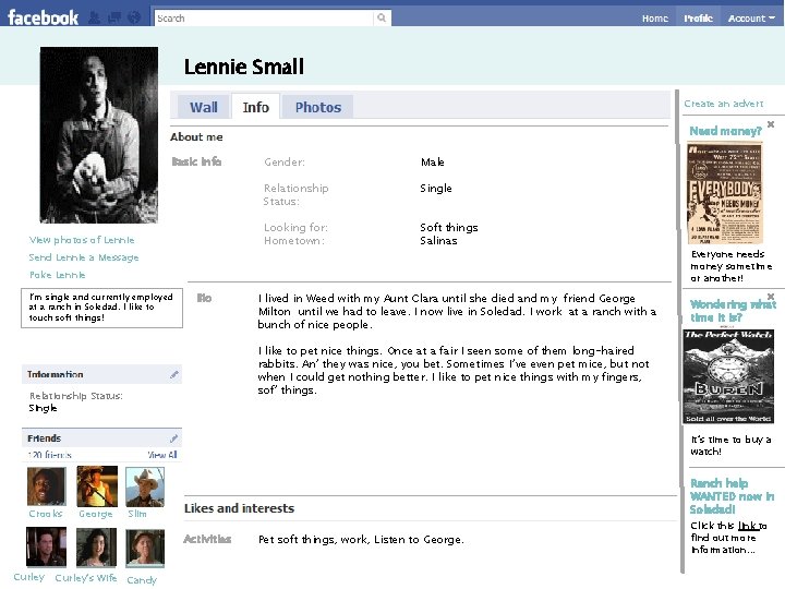 Lennie Small BY Tamara Combs Of Mice and