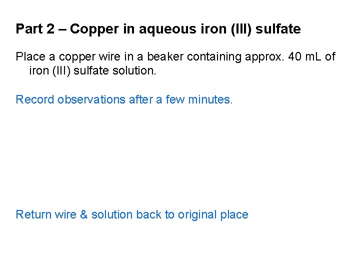 Lab 16 Date Chemical Reactions II Purpose Observe