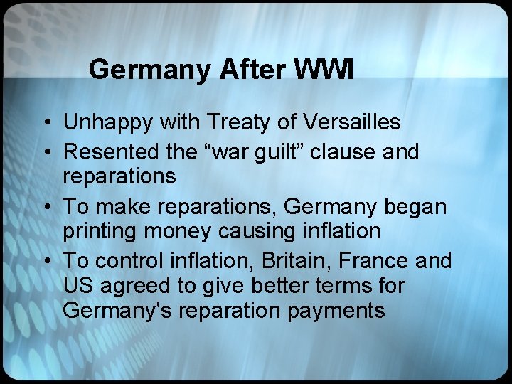 The Great Depression Rise to WWII The Rise