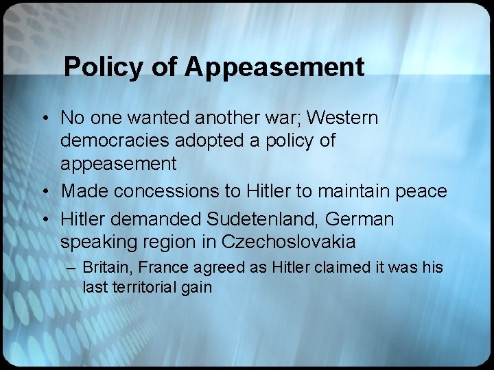 The Great Depression Rise to WWII The Rise