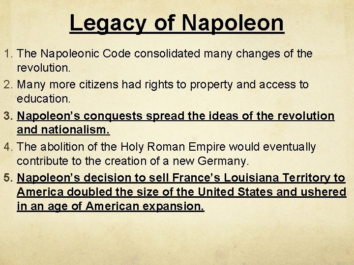 Age of Napoleon Objectives How did Napoleon rise