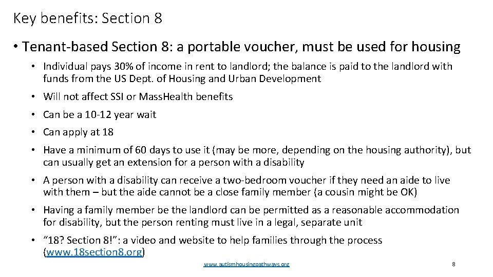 Thinking about housing Autism Housing Pathways Updated January