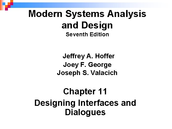 Modern Systems Analysis and Design Seventh Edition Jeffrey