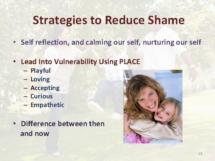 Shame Based Identity Working with children and care
