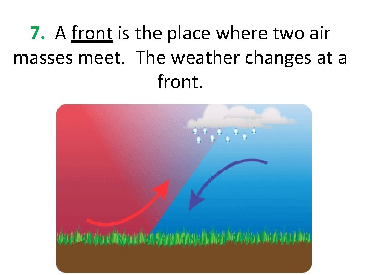 Objective 9 Air Masses Fronts Follow the slide