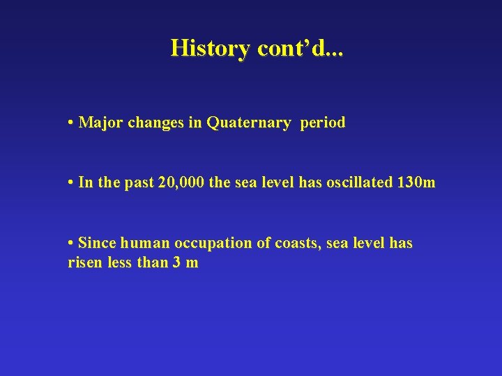 Impact of Sea Level Changes on Barrier Islands