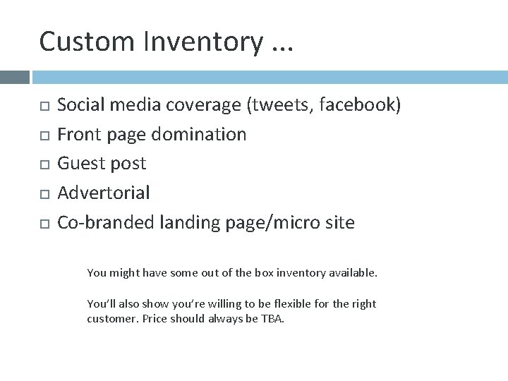 MY BLOG your business Advertising proposal pack Overview