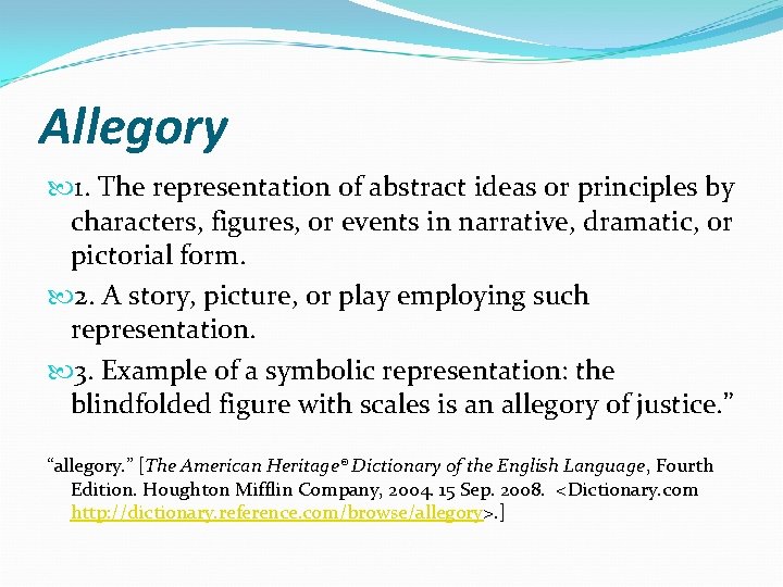 SYMBOL AND ALLEGORY Young Goodman Brown by Nathaniel