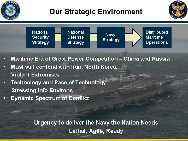 WELCOME Data Analytics Industry Day VADM Brian Brown