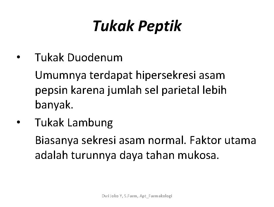 OBAT SALURAN PENCERNAAN Dwi Joko Y S Farm