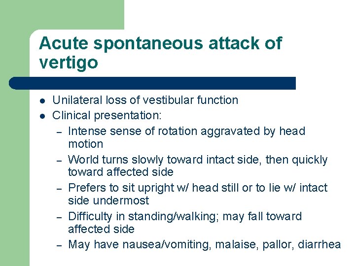 Dizziness Pete Kang NYU School of Medicine Class