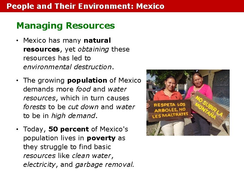 Chapter 7 Lesson 3 People and Their Environment