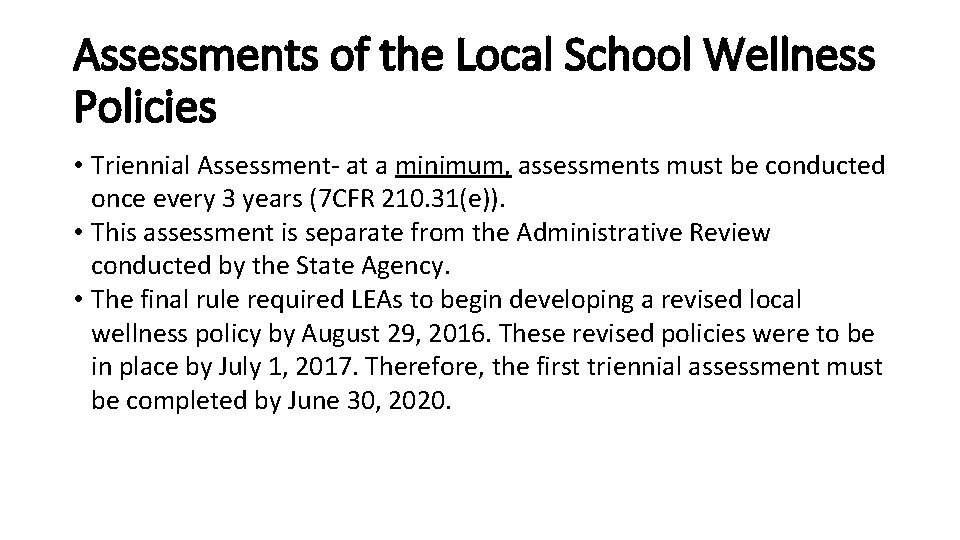 1 hour Professional Standards Training Local Wellness Policy