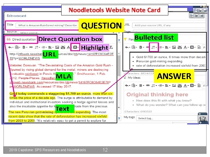 Capstone 2019 SPS Book and Database Resources Noodletools