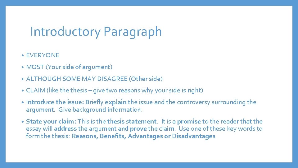 ARGUMENTATIVE WRITING Argumentative writingwhy do I need it