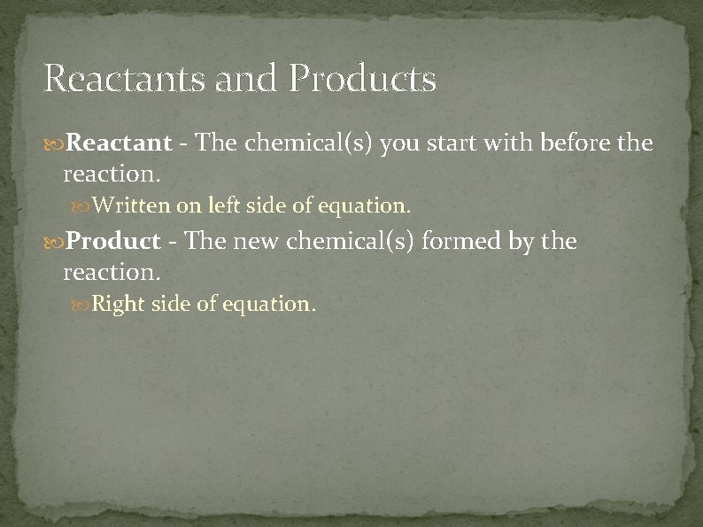 Balancing Chemical Equations What is a chemical equation