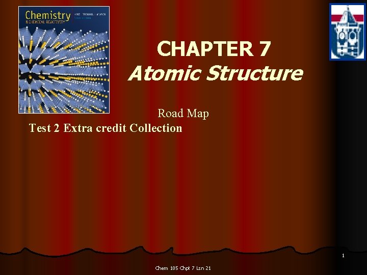 CHAPTER 7 Atomic Structure Road Map Test 2