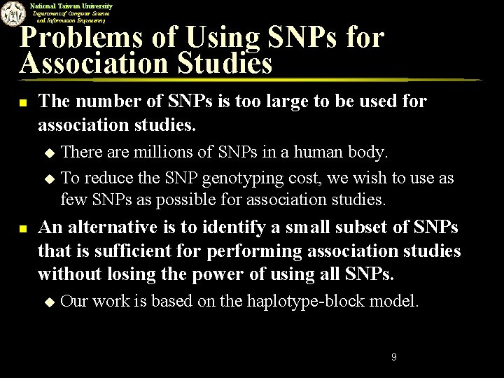 National Taiwan University Department of Computer Science and