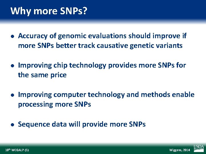 Increasing the number of SNPs used in genomic