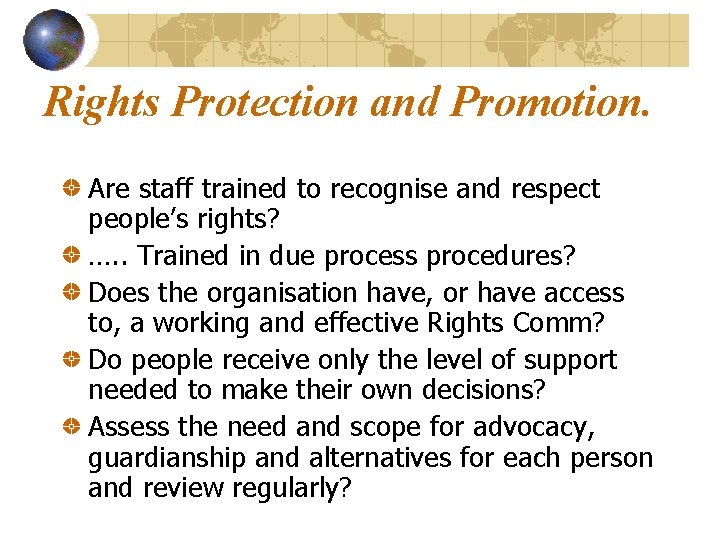 What do Personal Outcome Measures say about Rights