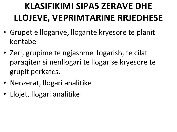 SHPENZIMET E NJESIVE PUBLIKE TEMA E SHTATE KLASIFIKIMI