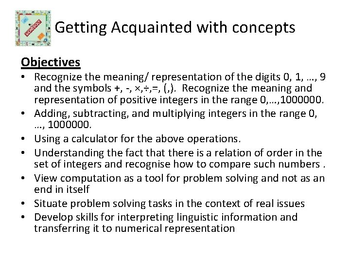 3 3 MONOPOLY Lesson Getting Acquainted with basic
