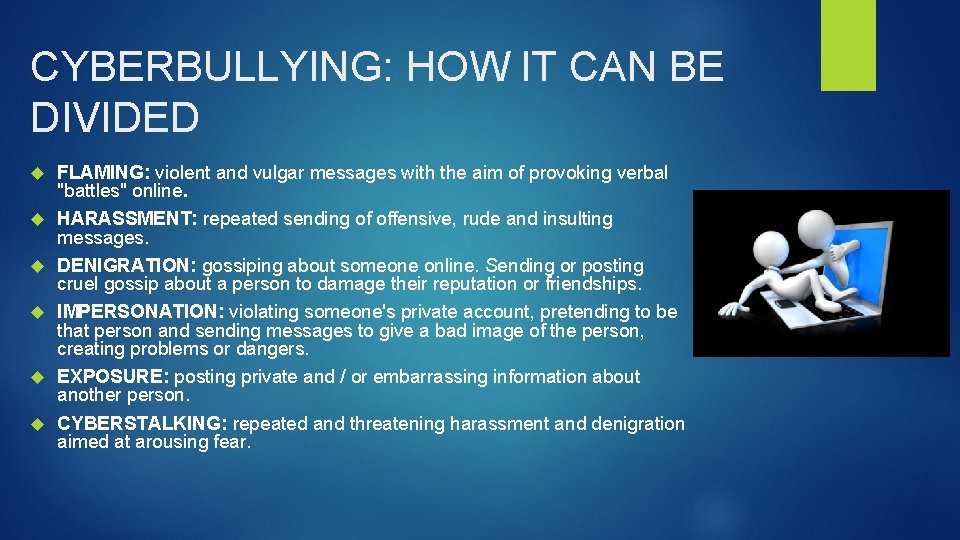 CYBERBULLYING WHAT IS IT AND WHAT ARE ITS