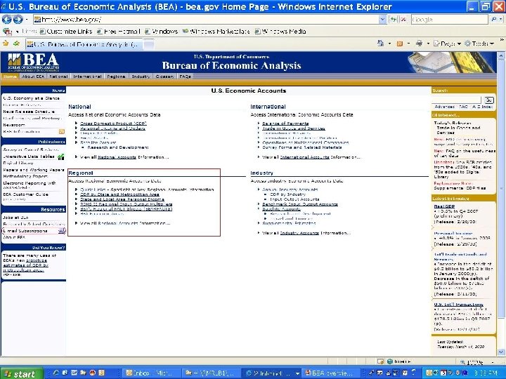 Overview of the Bureau of Economic Analysis Regional