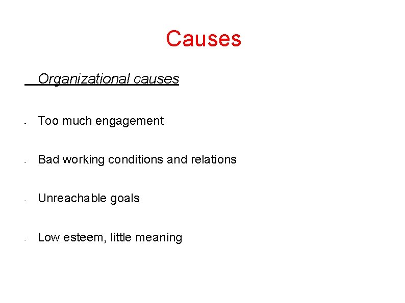 Burnout Chandra correcting our exams Definition Three main