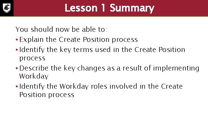Workday Create Position HCM 108 ILT Ground Rules