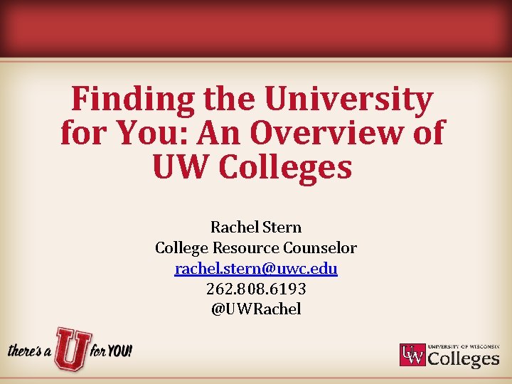 Finding the University for You An Overview of