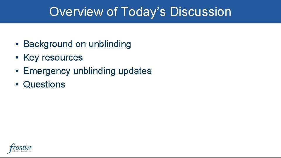 Welcome to the webinar The session will begin