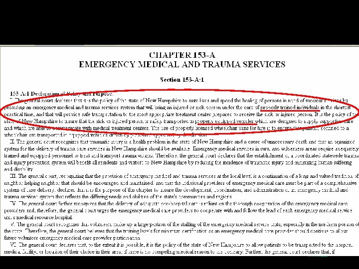 NH Bureau of EMS NH 2009 Patient Care