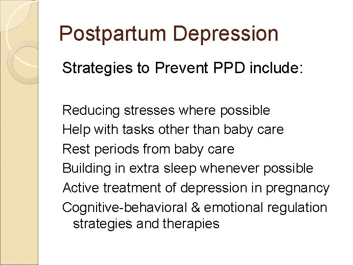 Postpartum Depression A Mothers Mental Health Toolkit Project