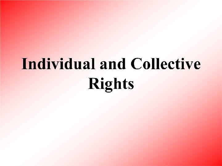 Key Terms q American Bill of Rights q