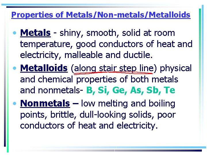 X Unit 11 The Periodic Table History of