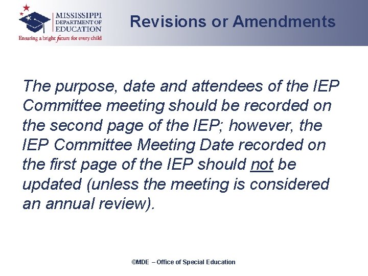Review Revise and Amend from Procedures for State