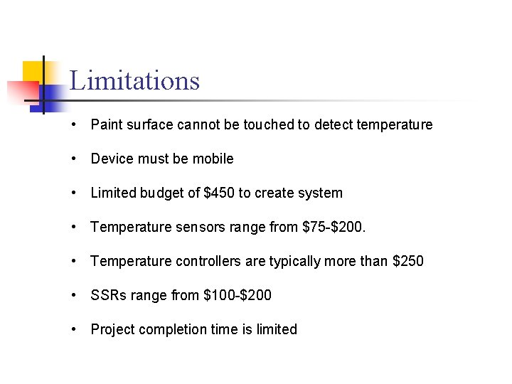 Temperature Controller for Infrared Paint Curing December 12