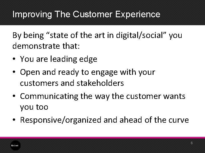 Improving Customer Experience through Digital Technology CAB Annual