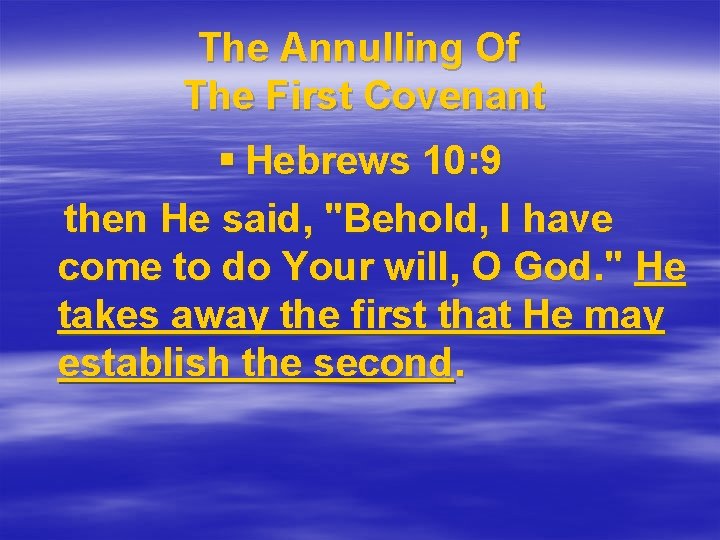 The Body Of Christ Living Under The New