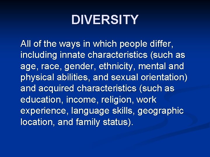 Leadership and Diversity Opportunities and Responsibilities ACES Emerging