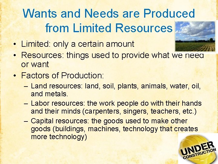 Basics of Economics SS 6 E 5 The