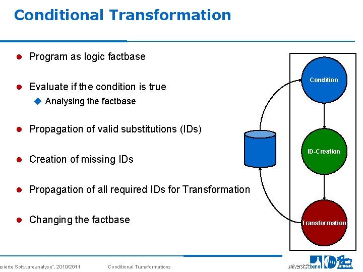 ROOTS Conditional Transformations Fabian Noth nothcs unibonn de