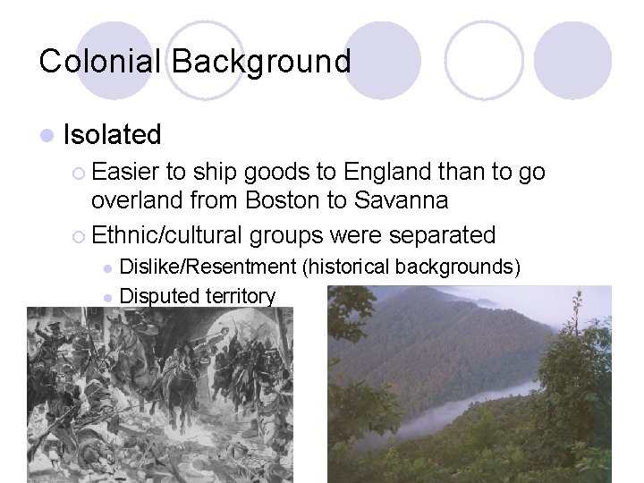 Road to Revolution Colonial Background l Population growth