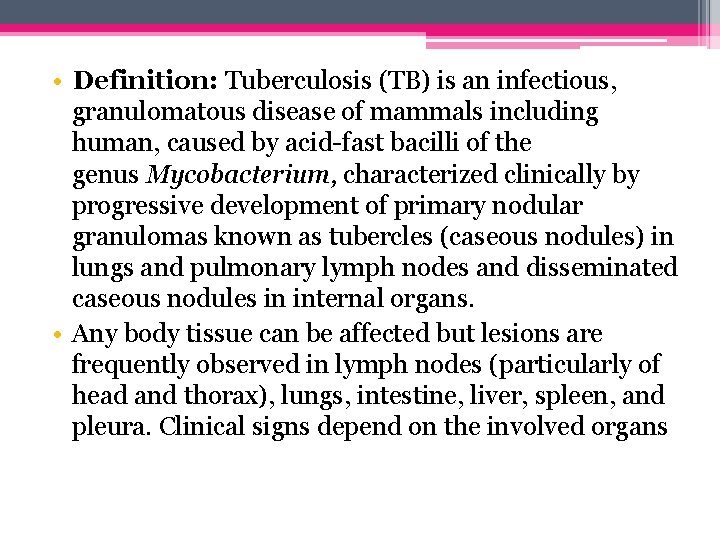 Tuberculosis Pearly disease Definition Tuberculosis TB is an